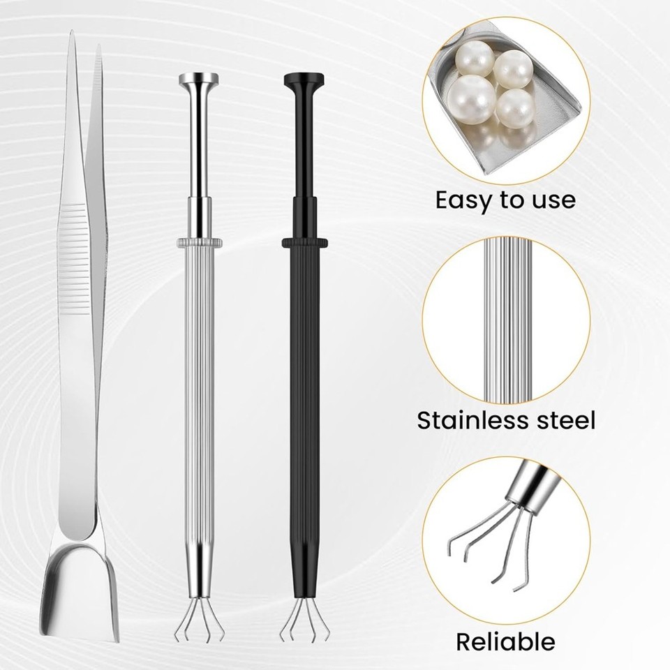 4Pcs Piercing Tools for Changing Jewelry, 4 Claw Piercing BallGrabber ...