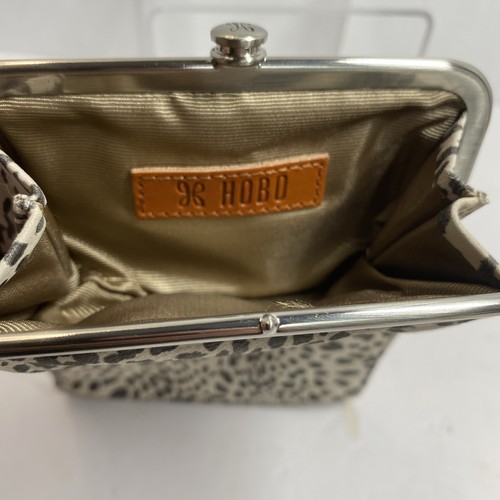 HOBO Robin Frame Leather Wallet In Cheetah Print Used Once Super Nice ...