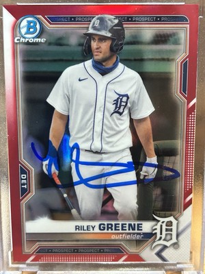 2021 Bowman Riley Greene On Card Autograph 5/5 red chrome | eBay