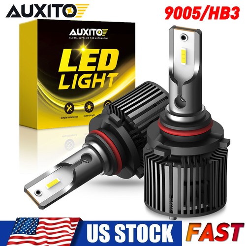 9005 LED Headlight High Low Beam Bulbs Super White Lights 6000K High ...