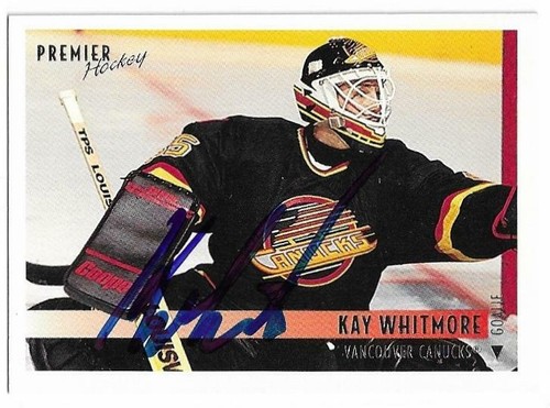 KAY WHITMORE Autographed Signed 1994-95 Premiere card #134 Vancouver ...