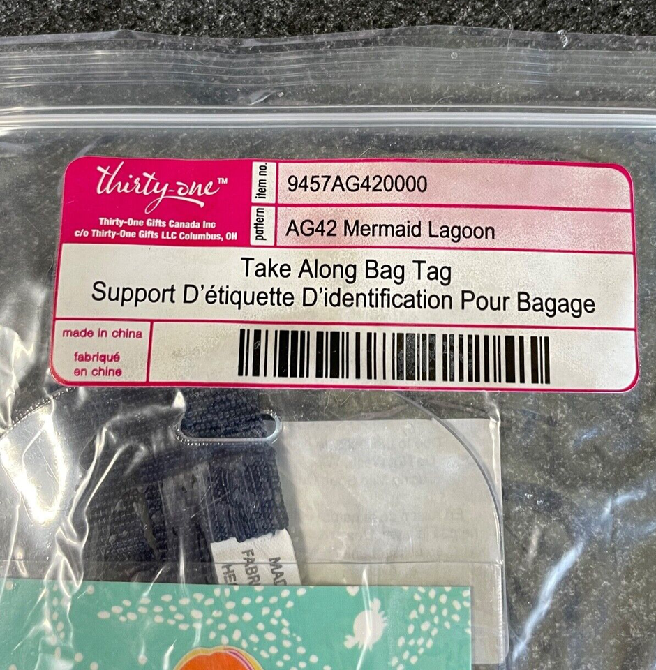 Brand New Thirty-One Mermaid Lagoon - Take Along Bag Tag - Luggage ...
