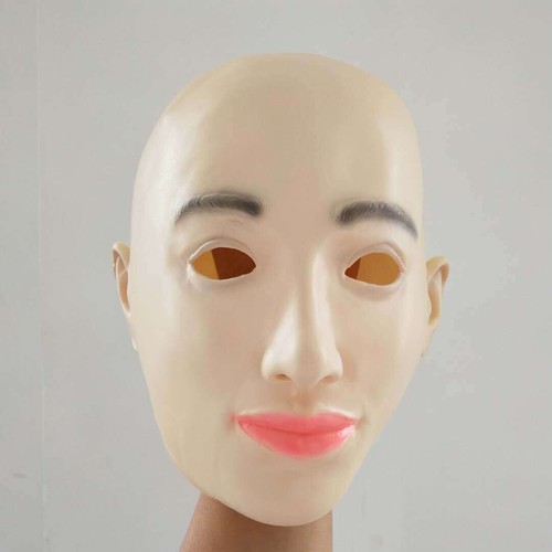 Adult Women Latex Mask Headgear Female Lady Girl Face Mask Halloween ...