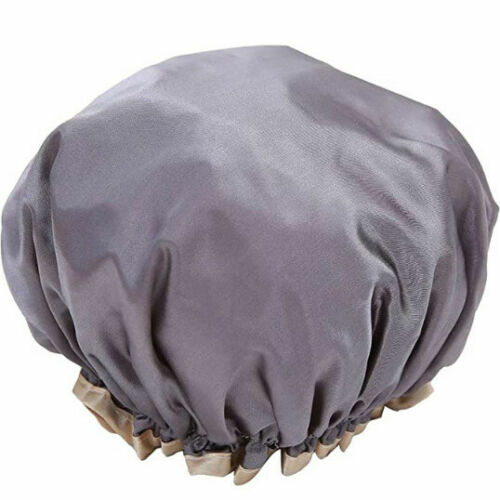 UK Luxury Waterproof Shower Bath Cap Unisex Elasticated Reusable Hat ...