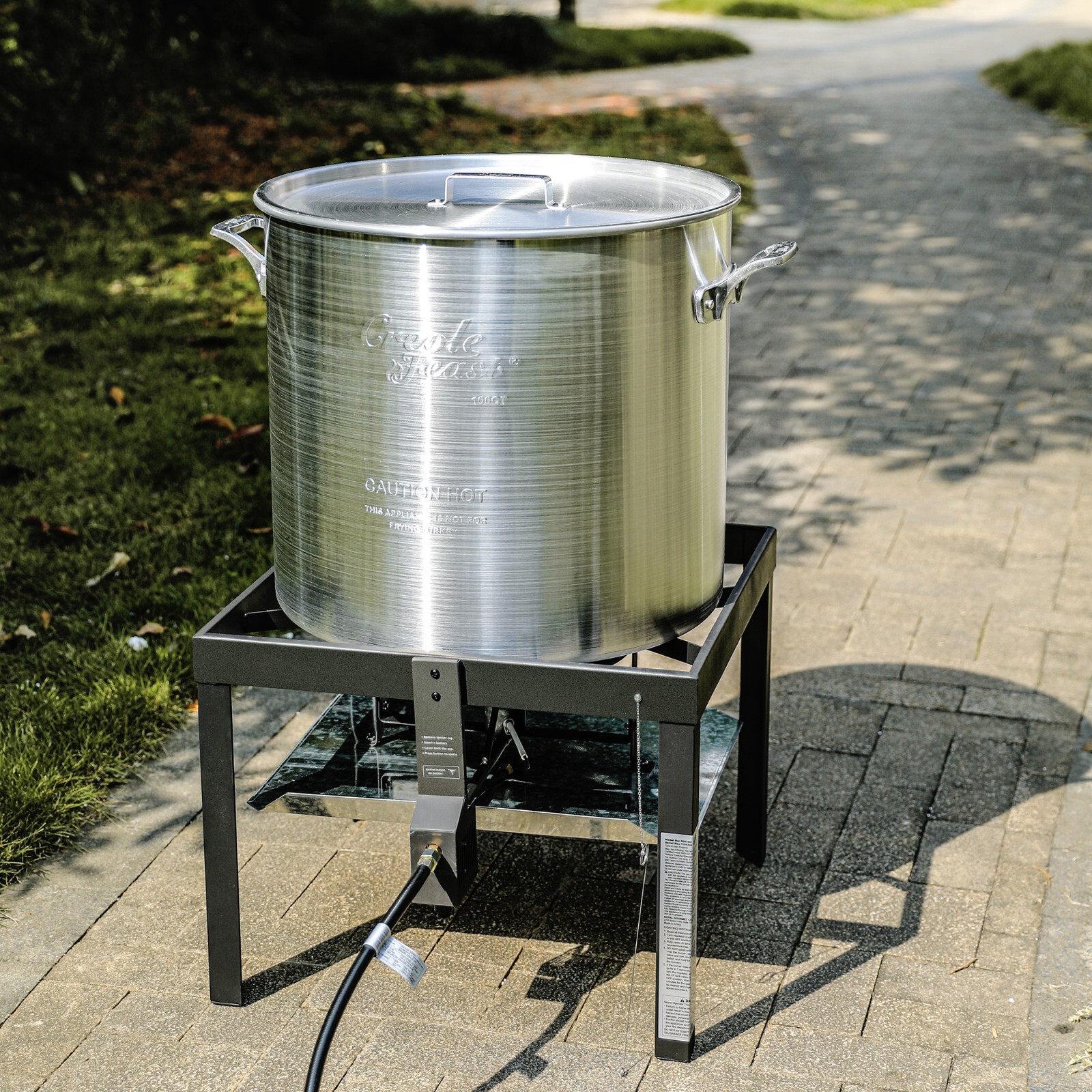Creole Feast 100 QT Seafood Boiling Kit Outdoor Crawfish Fish Boiler ...