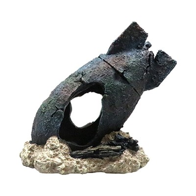 Aquarium Resin Decoration Boom-Shape Old Man Hideout Cave for Betta ...