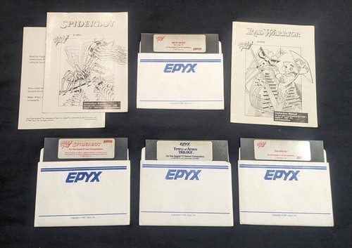 Epyx/Maxx Out Games: SvS Arctic Antics, Temple of Apshai, Spiderbot ...
