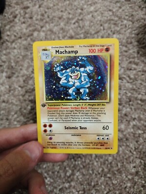 Pokémon TCG Machamp Base Set 8/102 Holo 1st Edition Holo Rare | eBay