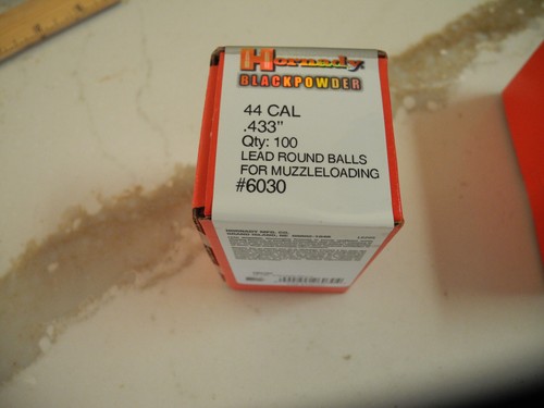 black powder supplies, new box of .433 44 caliber round lead balls (100 ...