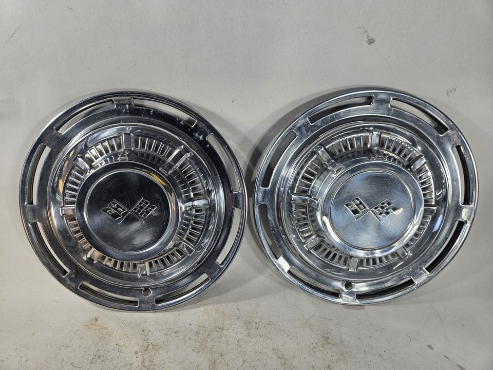 FULL SET 1959-60 CHEVROLET Chevy Impala Nomad Bel Air 14" Hubcaps Wheel ...