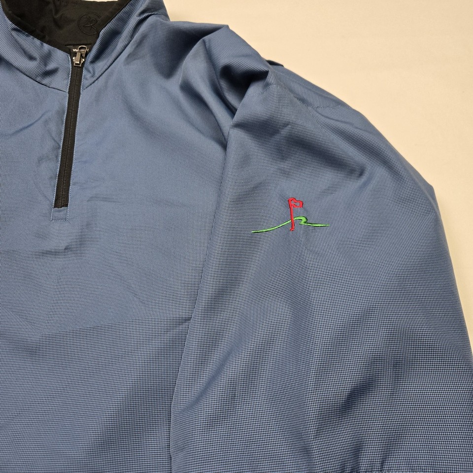 Zero Restriction Golf Pullover Mens Blue Check To Black Reversible ...