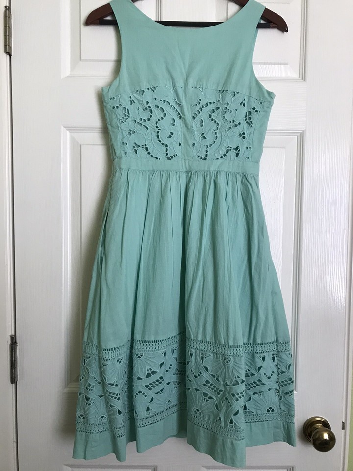 Anthropologie Meadow Rue Bottlegreen Mint Dress Sz 2 | eBay