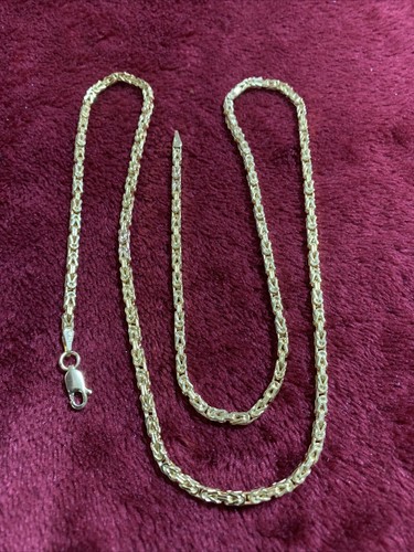 10 kt yellow gold byzantine chain lobster lock 26 Inches 2mm Scrap Or ...