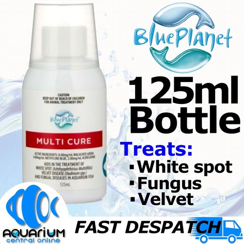 Blue Planet Multi Cure 125ml Fish Medication White Spot Fungus Disease ...
