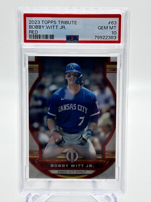 BOBBY WITT JR 2023 TOPPS TRIBUTE RED 2/10 PSA 10 #63 JC | eBay