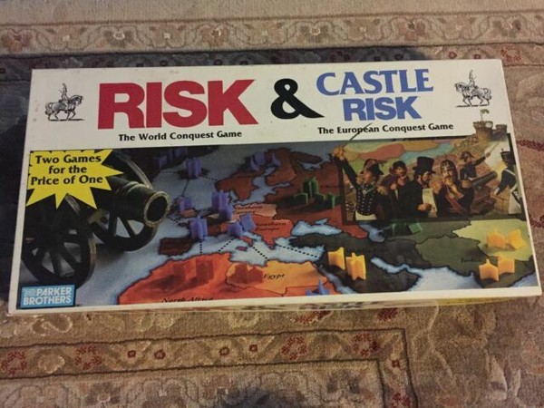 RARE Risk/castle Risk 2 in 1 Strategy Board Game 1990 Parker Brothers ...