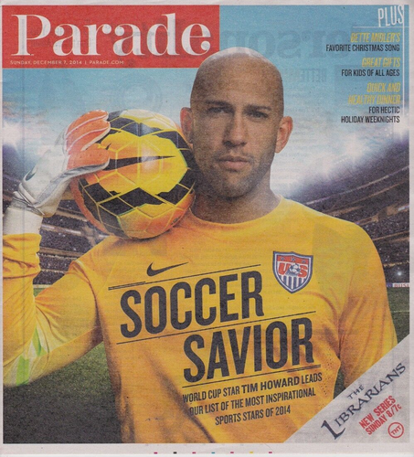 Tim Howard Soccer Team USA Goalie 2014 Parade Newsprint Magazine Bette ...