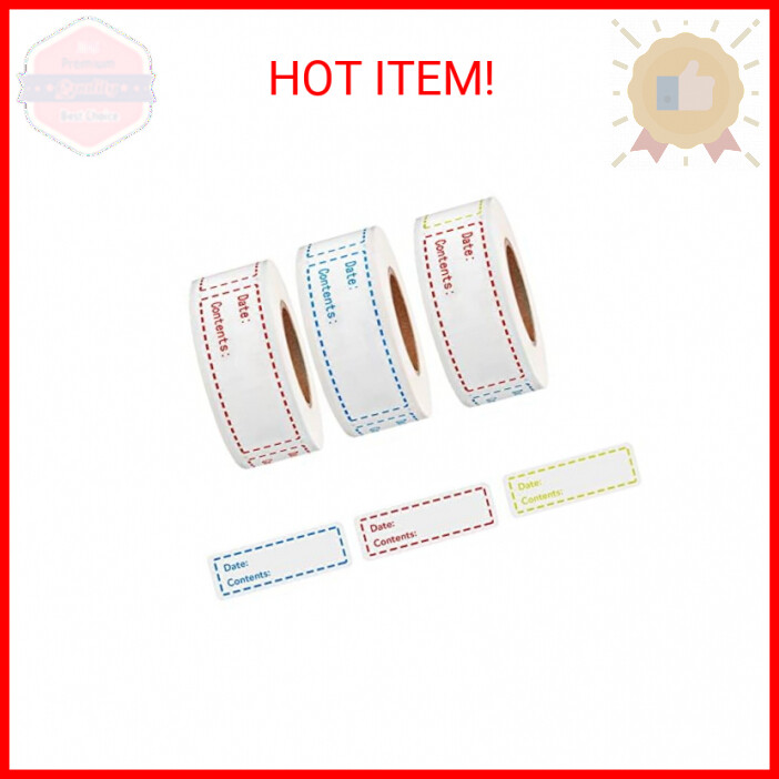 375pcs Removable Freezer Labels, 1 x 3 inch Self-Adhesive Food Storage ...