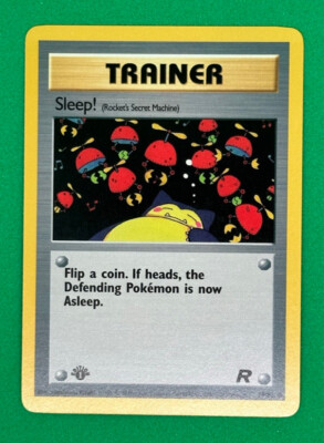 Sleep 79/82 Team Rocket 1st Edition Pokémon Trainer Card Common WOTC LP ...
