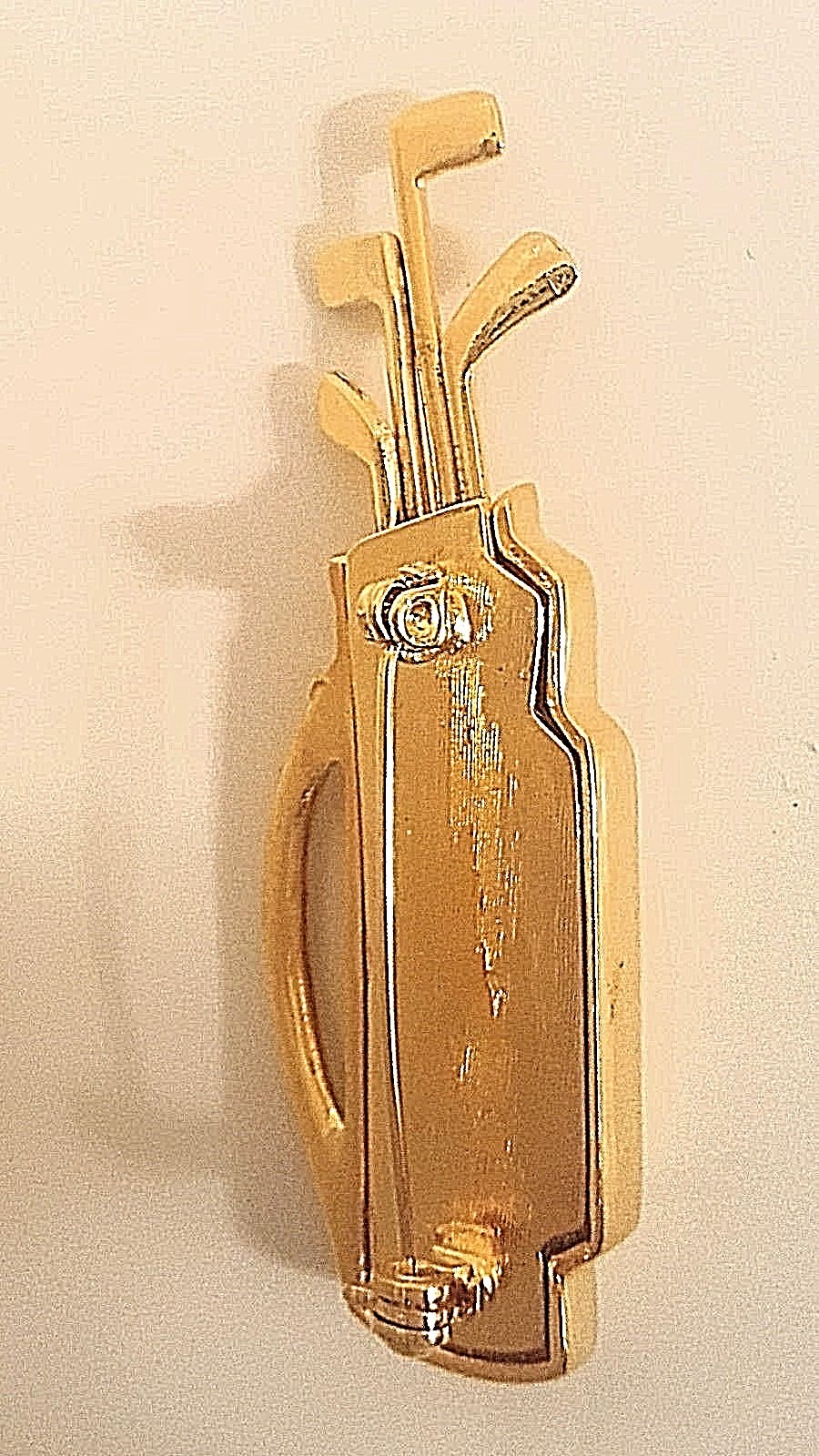Gold and Crystal Golf Bag and Clubs Pin | eBay