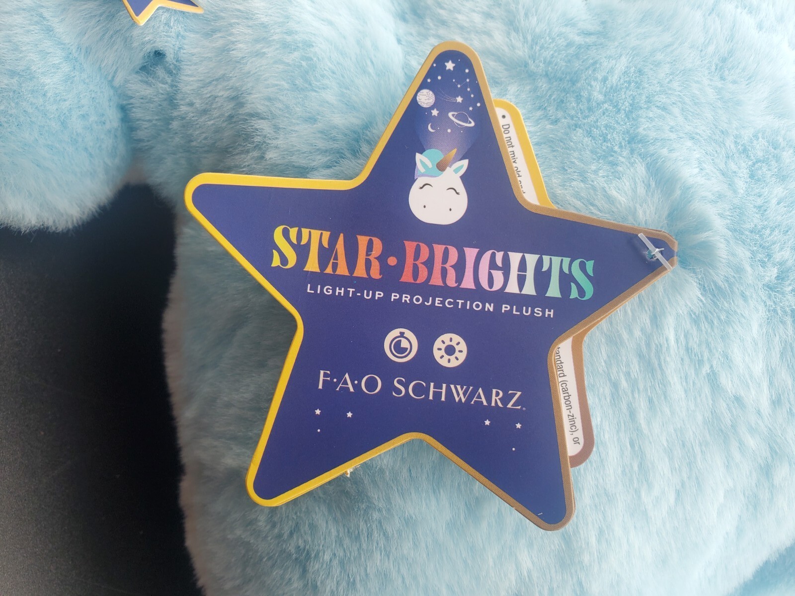 FAO Schwarz Star-Brights LED Projector Narwhal 12" Stuffed Animal Plush ...