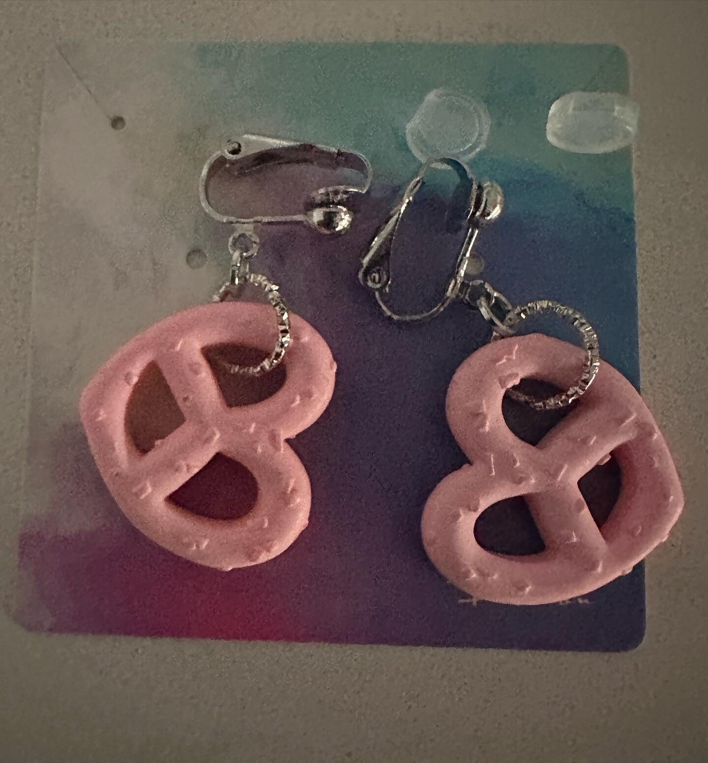 Food Pretzel Bread Biscuits Dangle Earrings, Novelty Heart Fashion ...