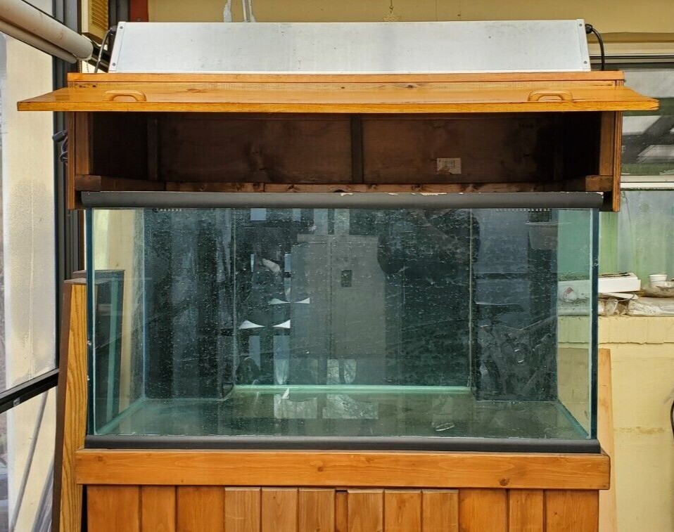 120 Gal Reef Tank/Wood Stand/Canopy/570 Watts Lighting/Pump/Skimmer ...