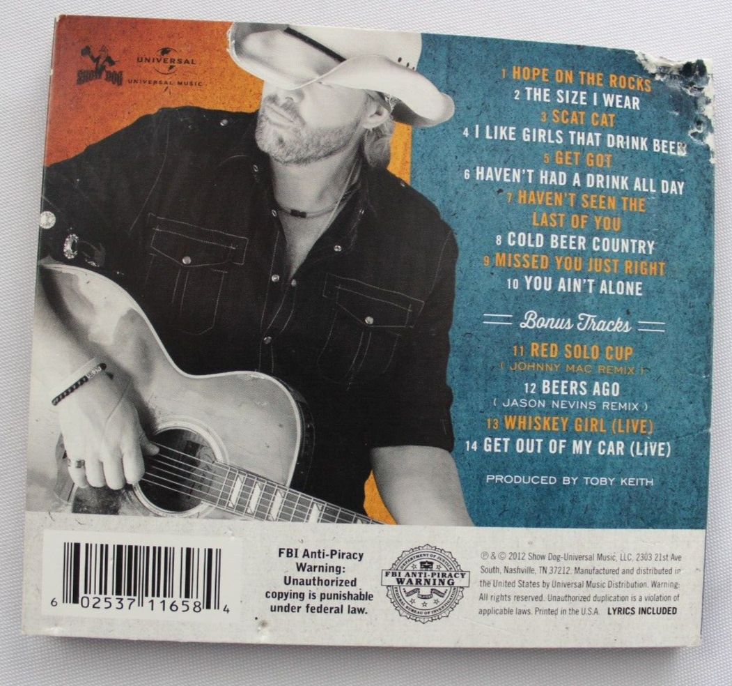 TOBY KEITH HOPE ON THE ROCKS DELUXE EDITION DIGIPAK [USED CD VG ...