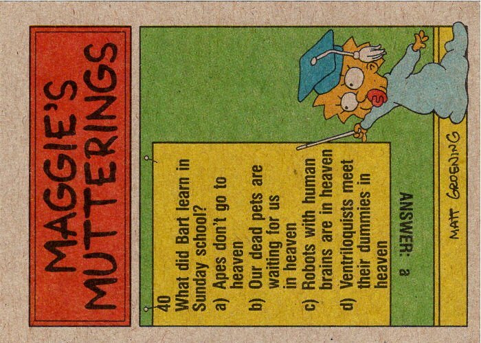 1990 Topps The Simpsons - PICK / CHOOSE YOUR CARDS | eBay