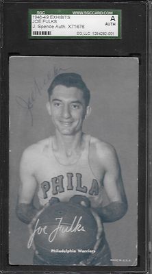 1948 Basketball Exhibit Joe Fulks HOF Rookie Card RC SIGNED! SGC/JSA d ...