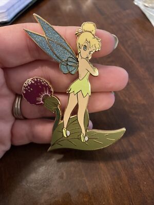 Disney Auctions Le100 Tinker Bell Pouting On A Thistle Jumbo Pin LA4 | eBay