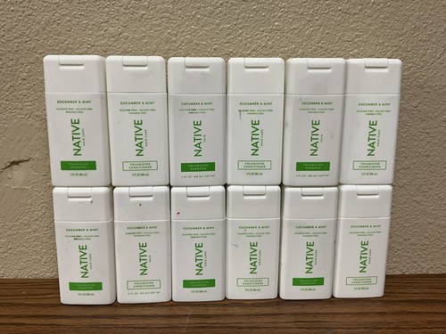 12 Native Travel Size Vegan Cucumber & Mint Natural Volume Shampoo ...