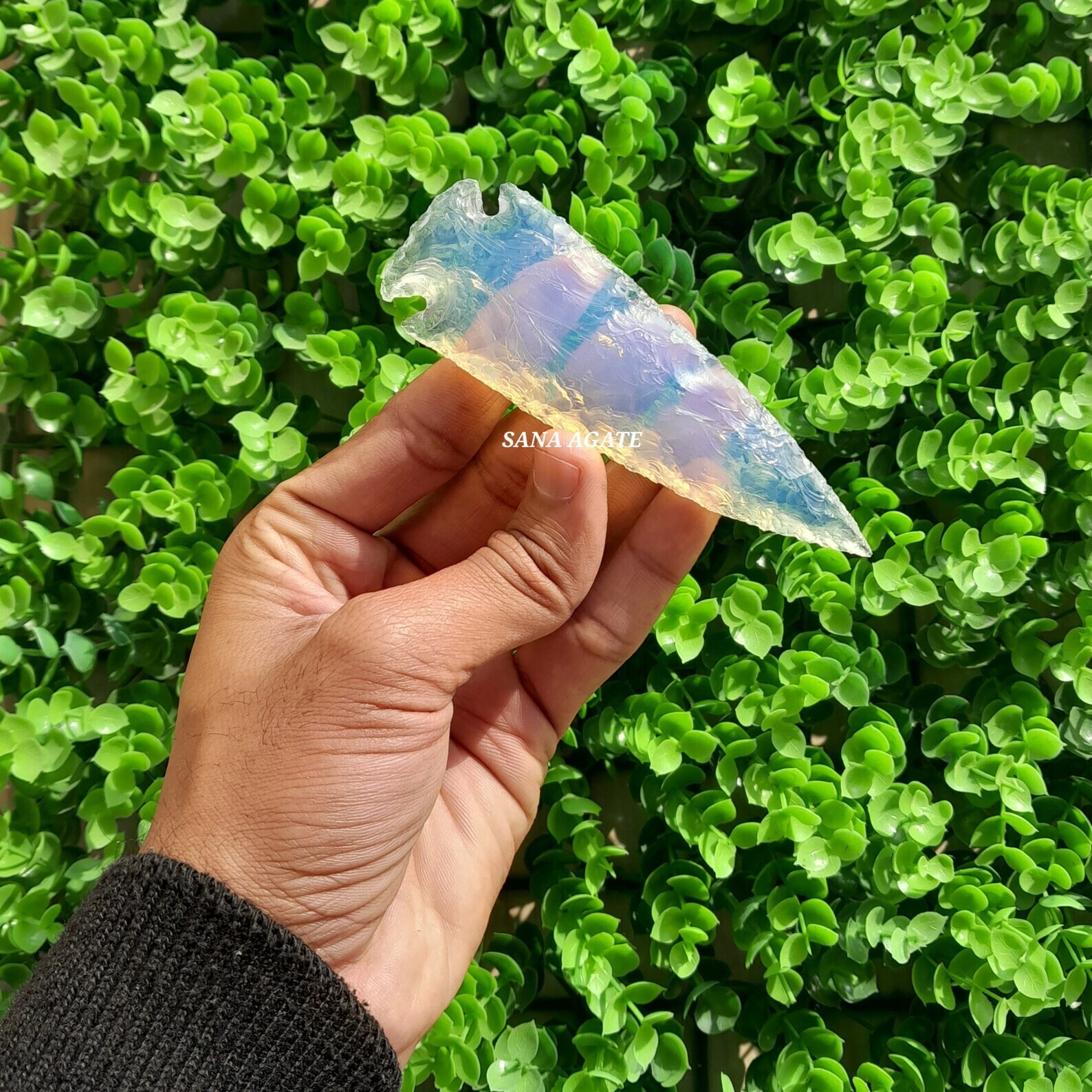 Blue Opalite Arrowhead Size 4"inch, Gemstone Spearhead, Opal Spearhead ...