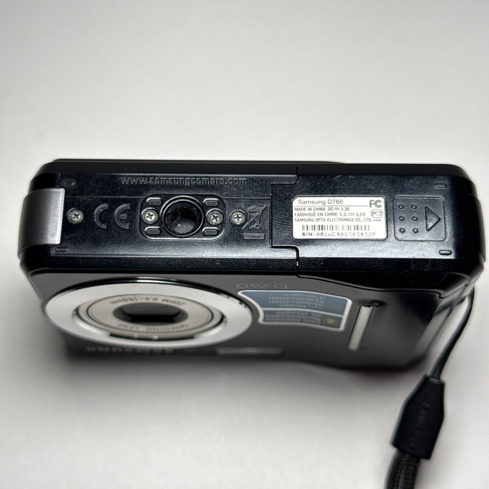 Samsung D760 Digital Camera 7.2MP Black Tested and Working | eBay