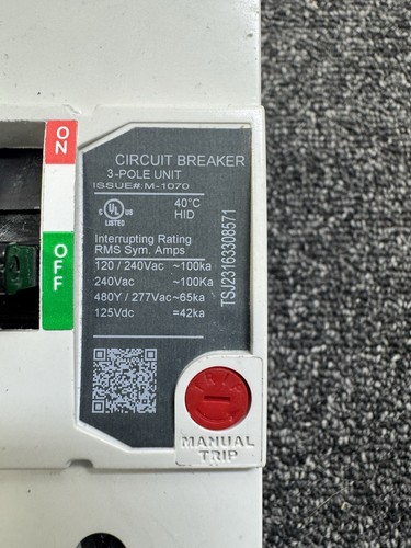 ABB GE TEYL3025B 3P 25 AMP 480V 65KAIC RATED CIRCUIT BREAKER NEW PANEL ...