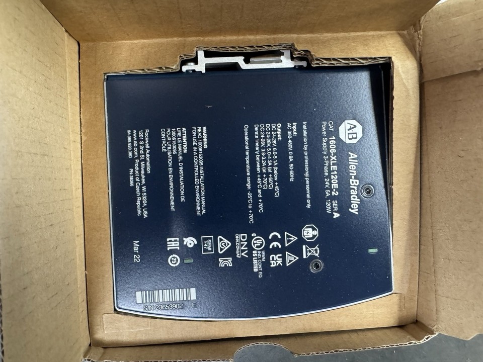 Brand New Allen Bradley 1606-XLE120E-2 Power Supply 380/480 VAC 120W | eBay