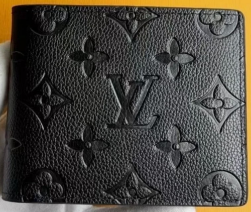 Louis Vuitton Eclipse LV Monogram Black Leather Bifold Men's Wallet | eBay