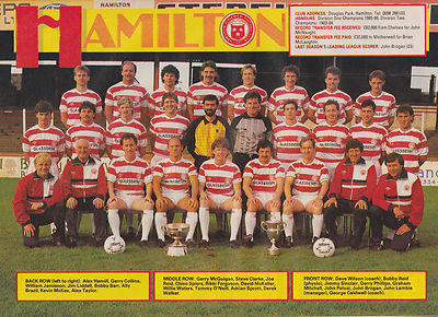 HAMILTON ACADEMICAL FOOTBALL TEAM PHOTO>1986-87 SEASON | eBay
