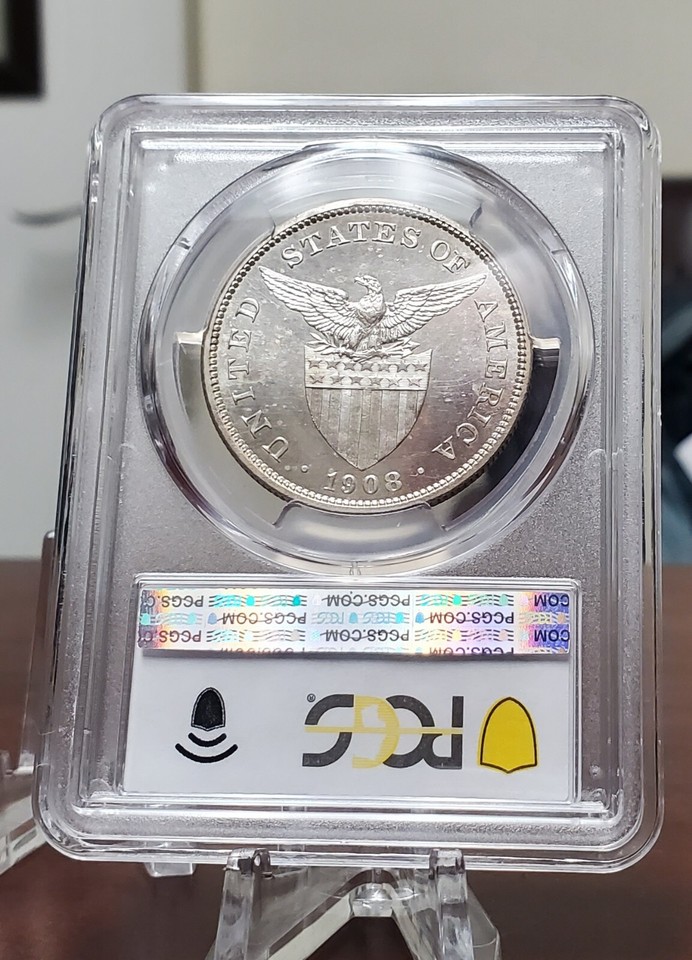 RARE 1908 USA Philippines 7 Coin Proof Set PCGS CERTIFIED & Rainbow ...