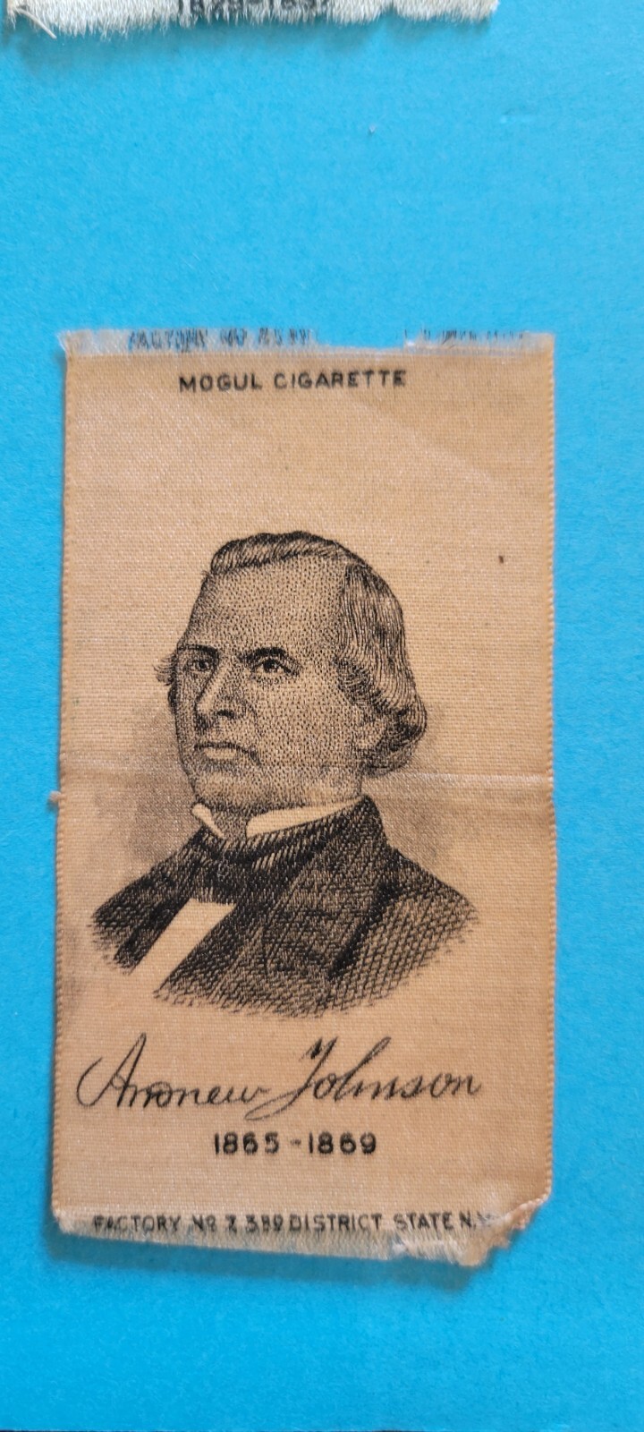 1910s S77 SILK PRESIDENT JOHNSON MOGUL CIGARETTE TOBACCO pink | eBay