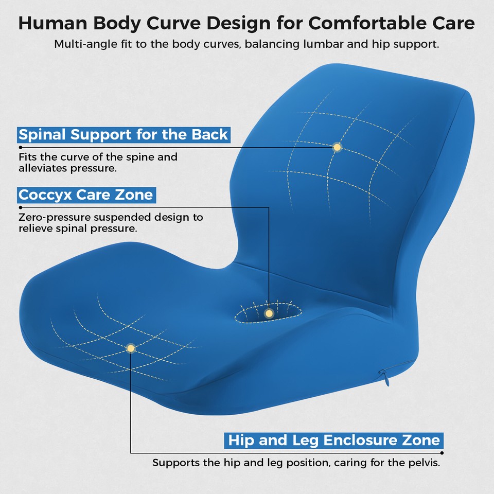 Ergonomic Seat Cushion Memory Foam Pads Truck Driver Office Chair Chair ...