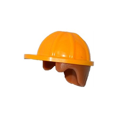 LEGO - Minifig, Headgear Helmet Construction with Medium Flesh Hair | eBay
