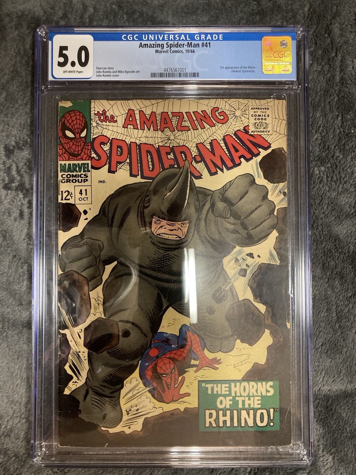 The Amazing Spider-Man #41 ( October 1966) 1st Appearance of Rhino ...