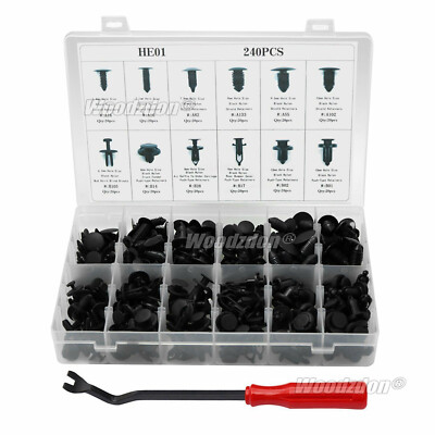 240pcs Car Body Retainer Push Type Pin Rivet Trim Clip Panel Moulding ...
