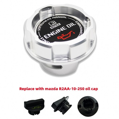 Silver Aluminum ENGINE Oil Cap For Mazda 2 3 5 6 MIATA MX-5 CX-3 CX-5 ...