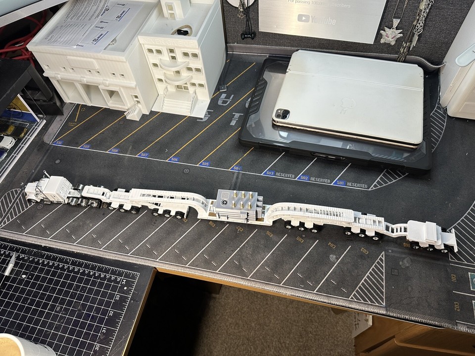 1/64 For DCP Trucks 15 Axle custom made Heavy Haul trailer and ...