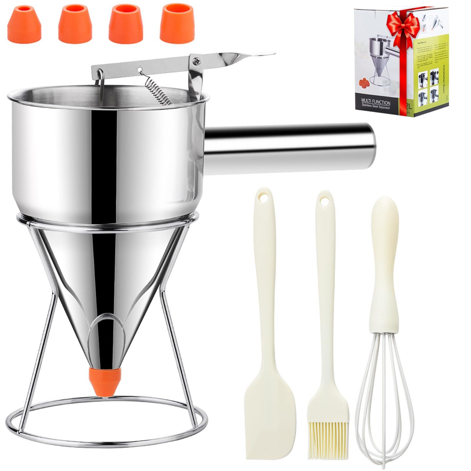 40oz Pancake Batter Dispenser Stainless Steel Funnel Cake Dispenser ...