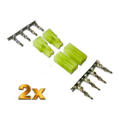 2 Paar (4 Stück) Nylon Mini Tamiya Stecker Buchse Lipo Akku Male Female ...