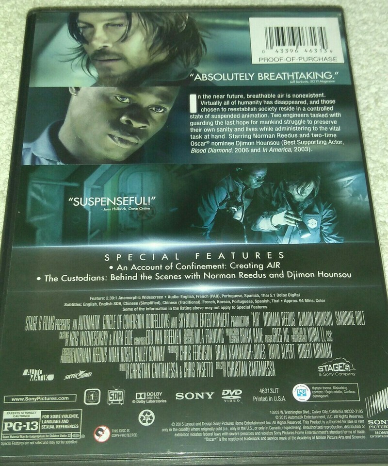 Air DVD Norman Reedus , Djmon Hounsou 43396463134| eBay
