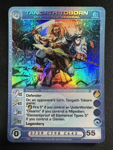 Chaotic TCG Tangath Toborn Overworld General 7/100 FU 1st Edition Super ...